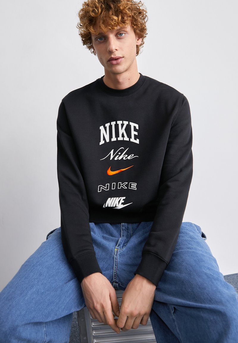 Nike Sportswear CLUB CREW STACK - Sweater - black/zwart - Zalando.nl