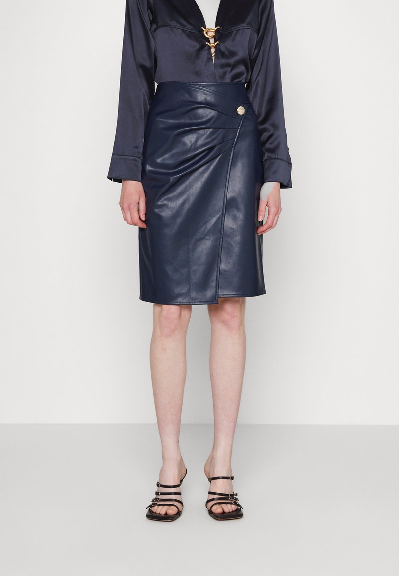 LIU JO GONNA LONGUETTE - Wickelrock - dark blue/dunkelblau - Zalando.ch