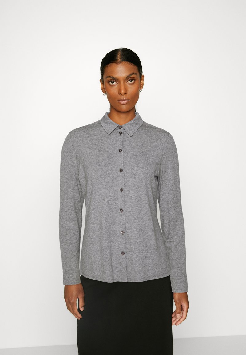 Marc O'Polo LONG SLEEVE COLLAR BUTTON PLACKET - Cămașă - shaded grey ...