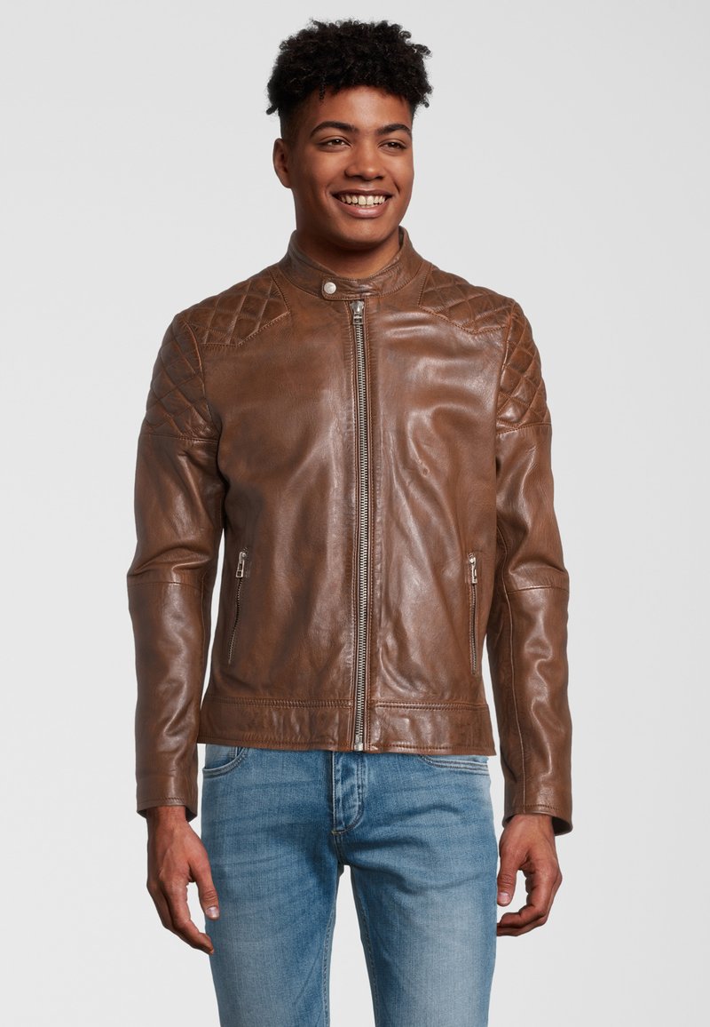 Goosecraft Lederjacke - cognac - Zalando