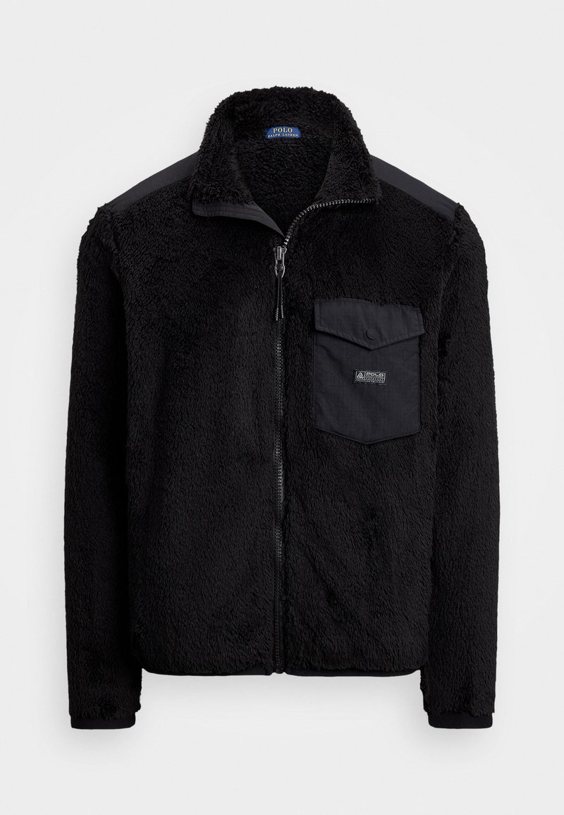 Polo Ralph Lauren CURLY PILE FLEECE JACKET - Fleecejas - black/zwart ...