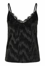 ONLY GLITZER - Top - black/negro jaspeado - Zalando.es