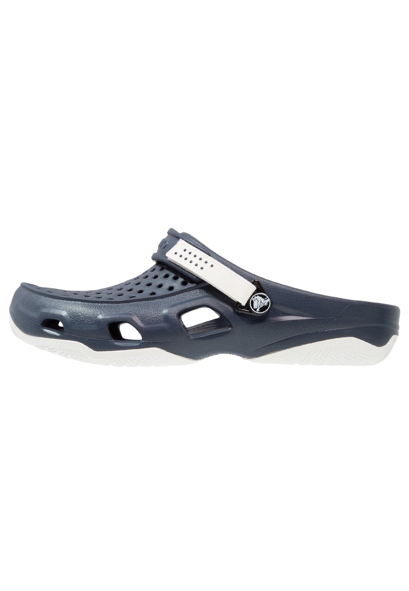 Crocs SWIFTWATER DECK - Pool slides - navy/white/dark blue - Zalando.co.uk