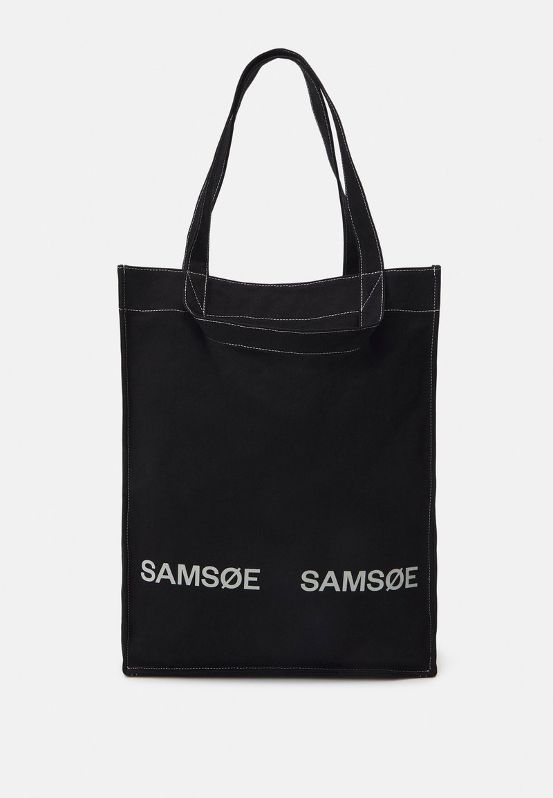 Samsøe Samsøe SALUCCA SHOPPER UNISEX - Tote bag - black moon/black ...