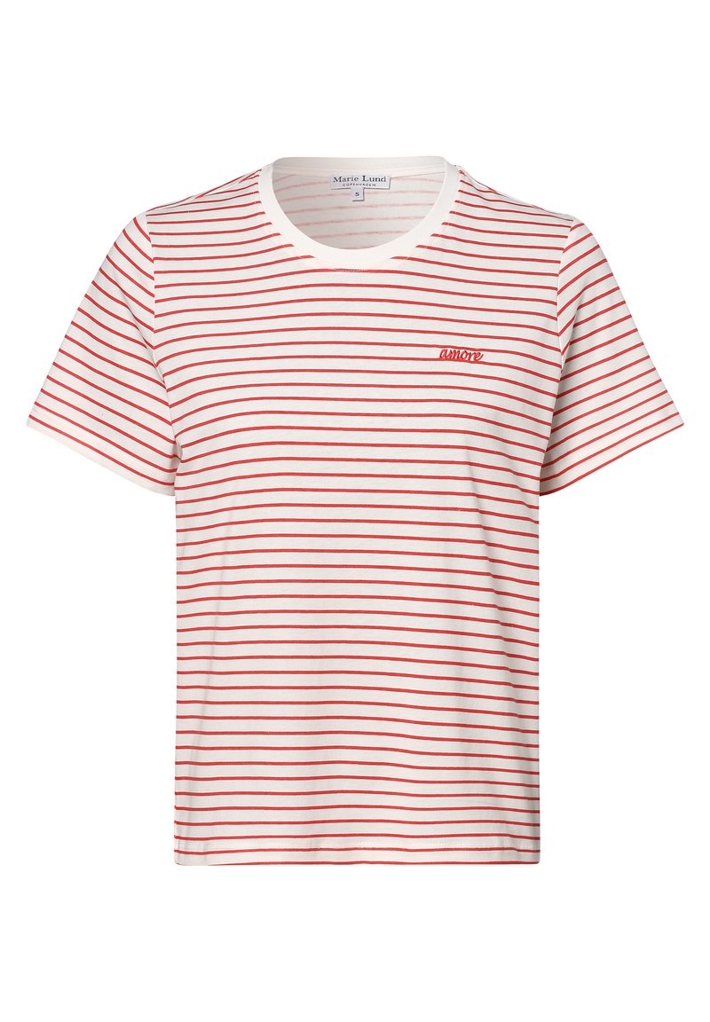 Marie Lund T-shirt print - ecru rot/lichtrood - Zalando.be