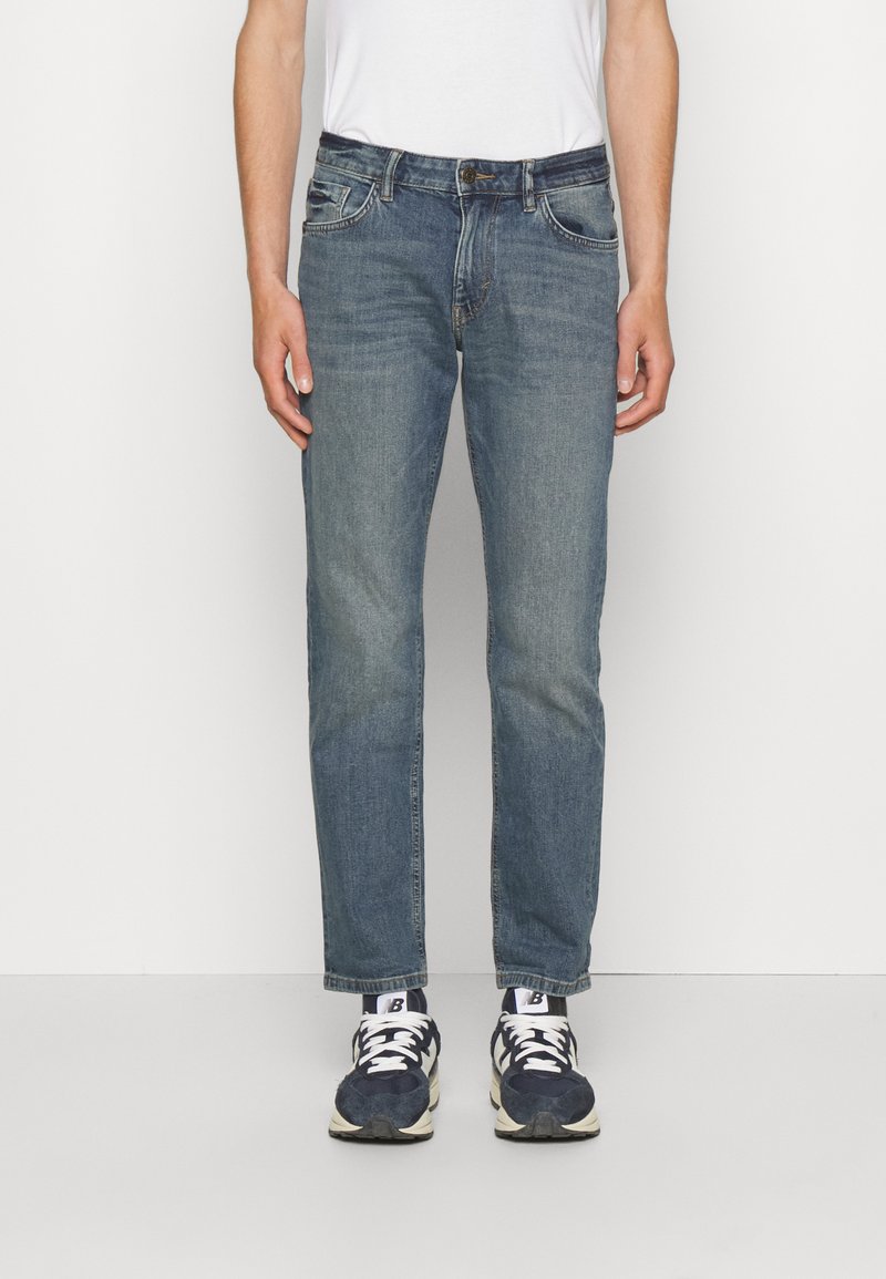 TOM TAILOR MARVIN - Jean droit - stone wash denim/denim bleu - ZALANDO.FR