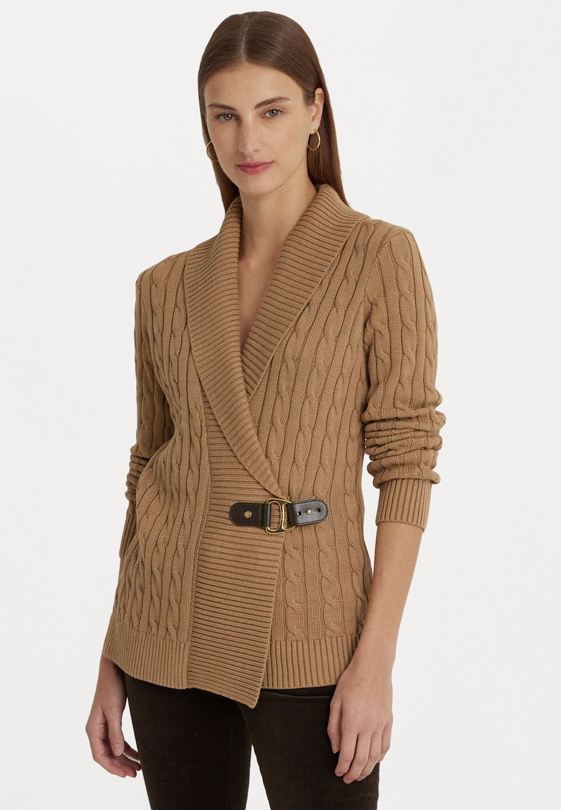 Lauren Ralph Lauren Donato Long Sleeve Kardigán Classic Camel ťavia