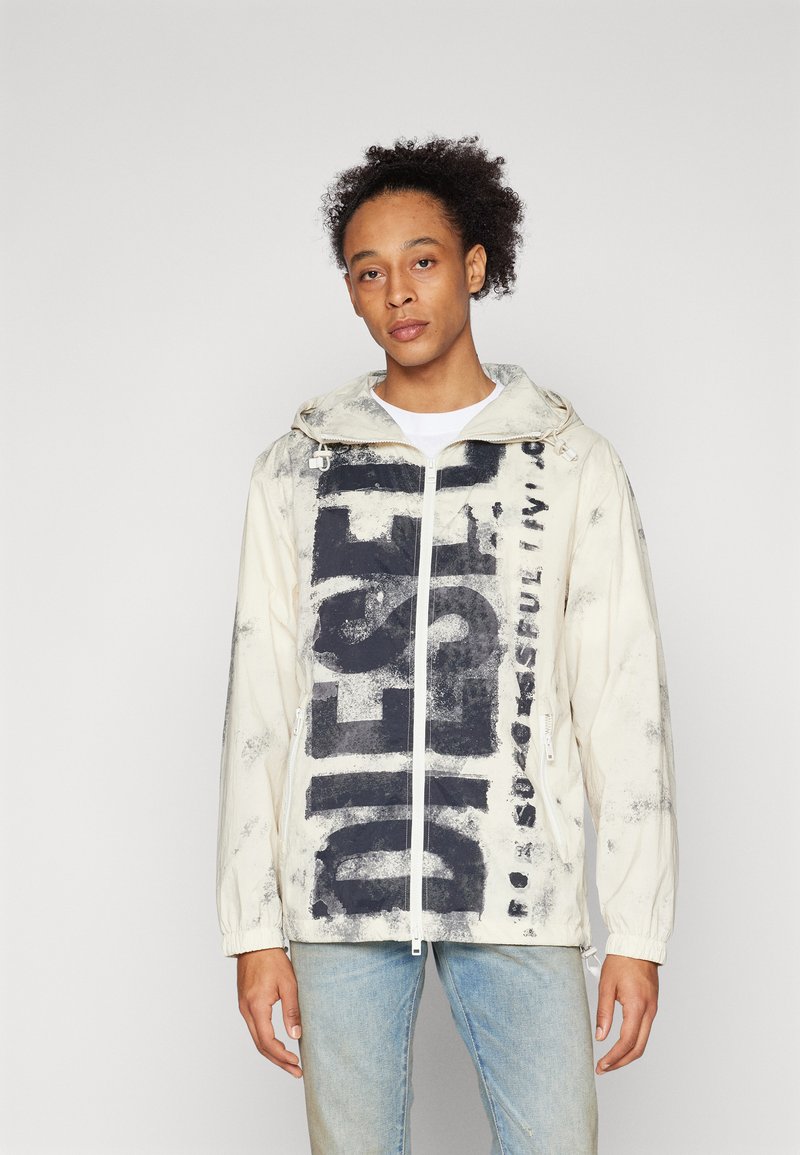 Diesel WARRETT LOGO - Windbreaker - offwhite/off-white - Zalando