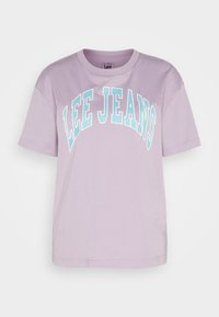 Lee CREW NECK TEE - T-shirt print - jazzy purple/paars gemêleerd ...