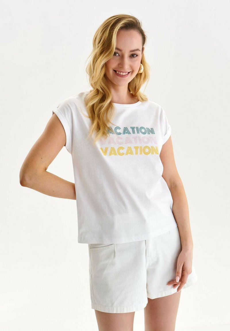 Top Secret Print T-shirt - biały/white - Zalando.de