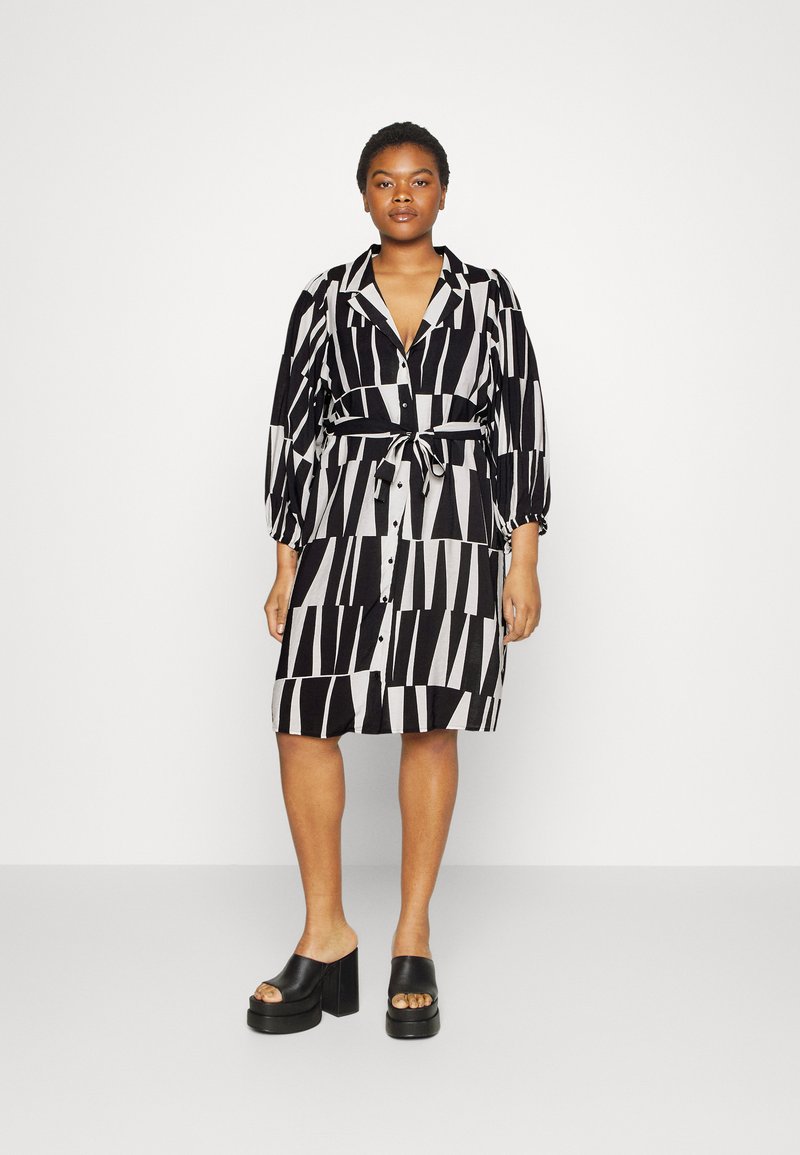 Object Curve OBJTARO DRESS - Day dress - blackaop:sandshell/black ...