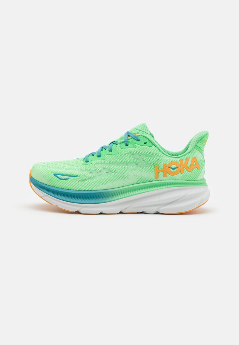 HOKA CLIFTON 9 - Neutral running shoes - zest/lime glow/neon green ...