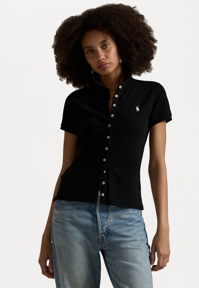 Polo Ralph Lauren BUTTONED PLACKET POLO SHIRT - Gombos blúz - black ...