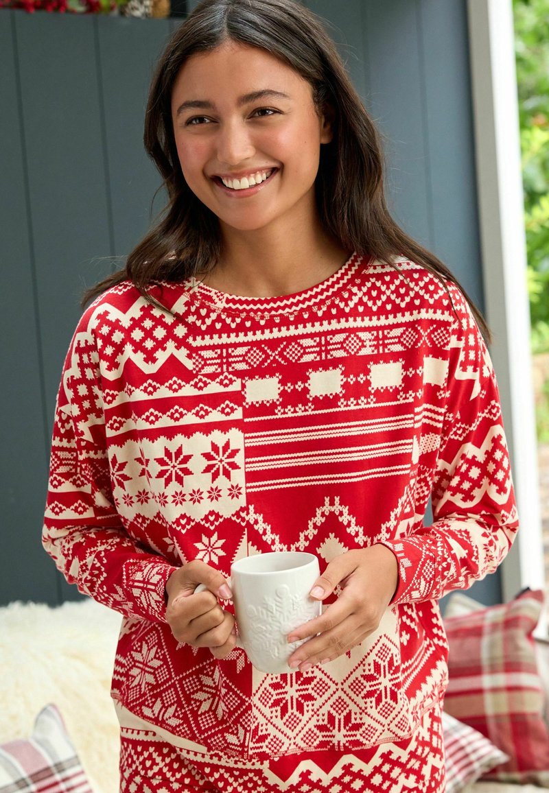 Next LONG SLEEVE - Pyjamas - red fairisle pattern/röd - Zalando.se