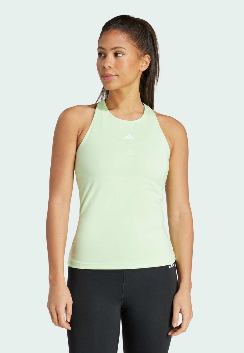 adidas Performance TECHFIT RACERBACK TANK - Top - semi green spark ...