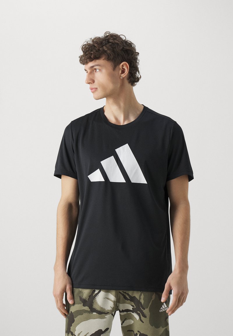 adidas Performance RUN IT - Sports T-shirt - black - Zalando.ie