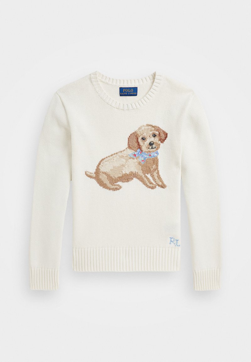 Polo Ralph Lauren DOG CREWNECK SWEATER - Jumper - nevis/white - Zalando.ie