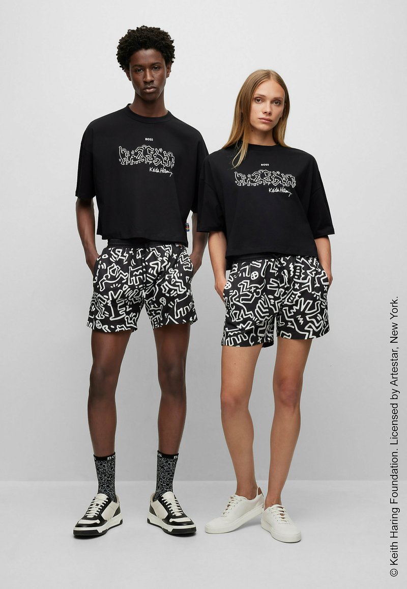 BOSS BOSS X KEITH HARING ECROP_HARING - T-shirts print - black one/sort ...