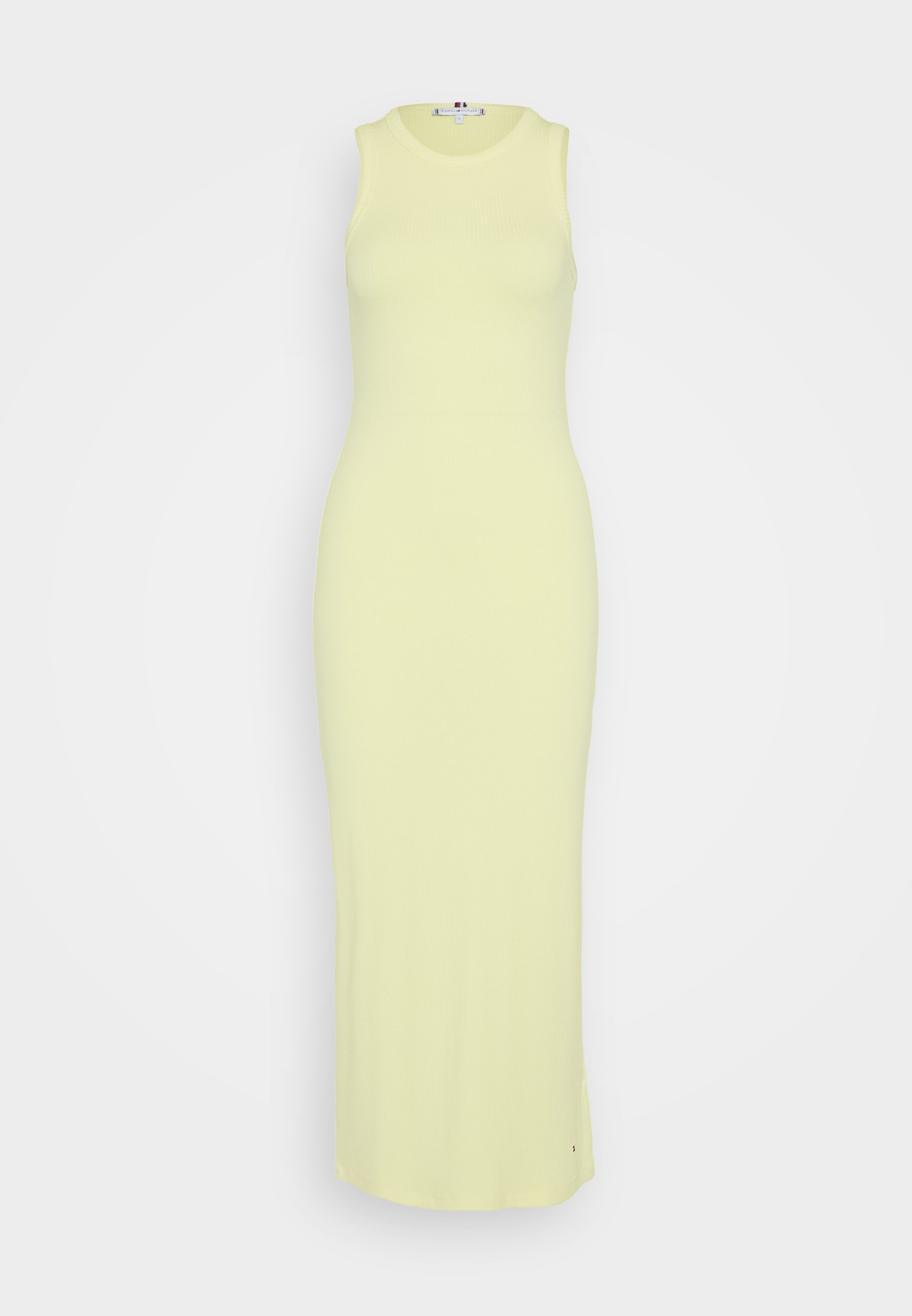 Tommy Hilfiger SLIM MIDI DRESS Jerseykleid yellow tulip gelb Zalando