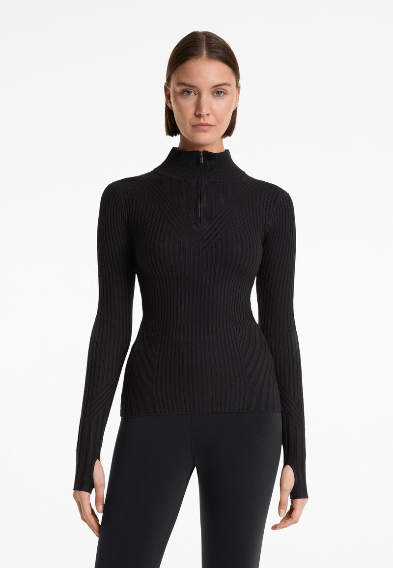 OYSHO BASE LAYERS KNIT - Jumper - black - Zalando