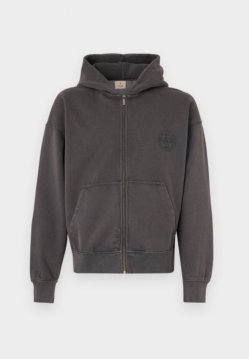 Jack & Jones JPRBLUURBAN GRAPHIC ZIP HOODIE UNISEX - Lukuga pusa - grey ...