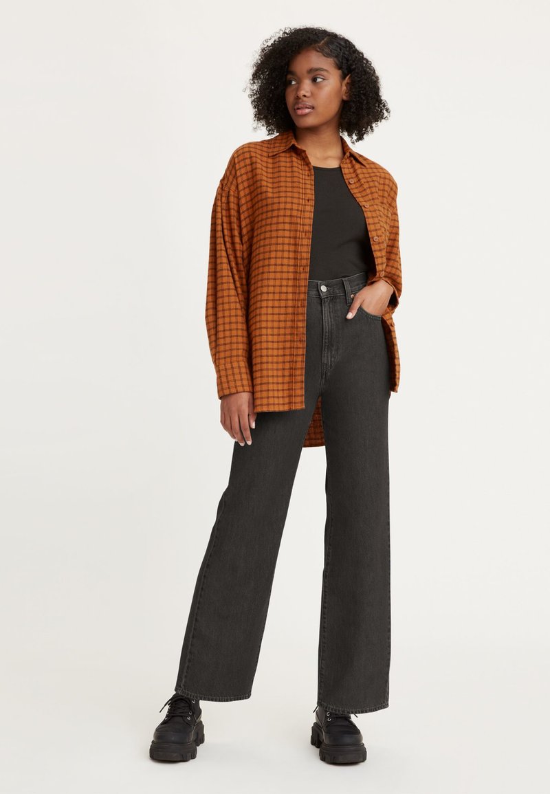 Levi's® HIGH WAISTED STRAIGHT - Straight leg jeans - breathe in/black ...