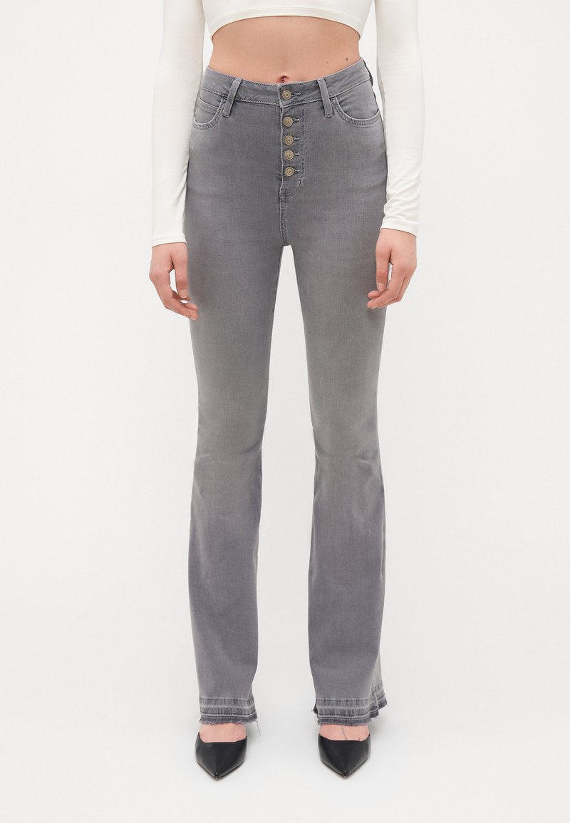 Even&Odd Tall Flared Jeans - grey denim - Zalando