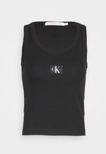 Calvin Klein Jeans LABEL TANK - Top - black/schwarz - Zalando.at