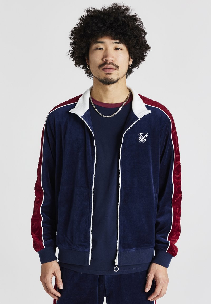 SIKSILK VELOUR TRACK - Træningsjakke - navy/mørkeblå - Zalando.dk