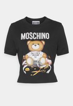 MOSCHINO SEASONAL TEDDY BEAR - T-Shirt print - fantasy black/schwarz - Zalando.at