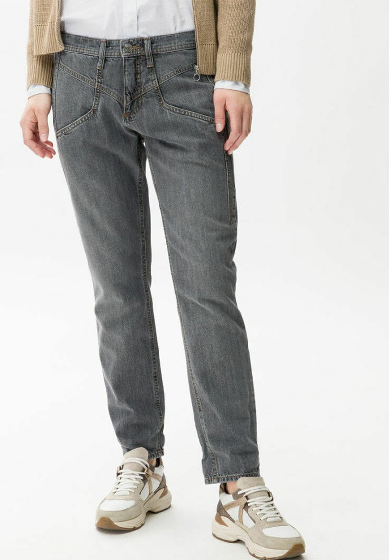 BRAX STYLE MERRIT - Jeans Straight Leg - used light grey/hellgrau ...