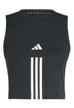 adidas Performance TRAIN ESSENTIALS TRAIN 3-STRIPES CROP - Top - black ...