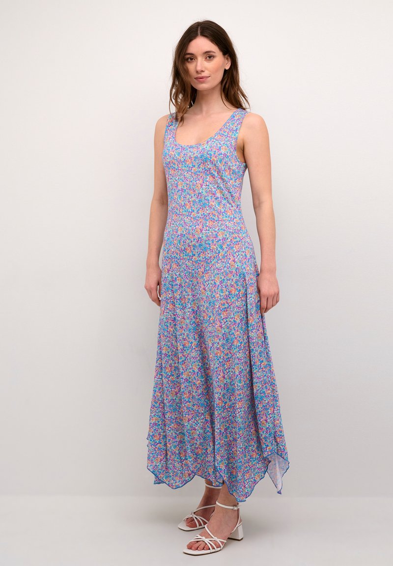 Cream BASTILLA - KIM FIT EV - Maxi dress - blue orange flower meadow ...