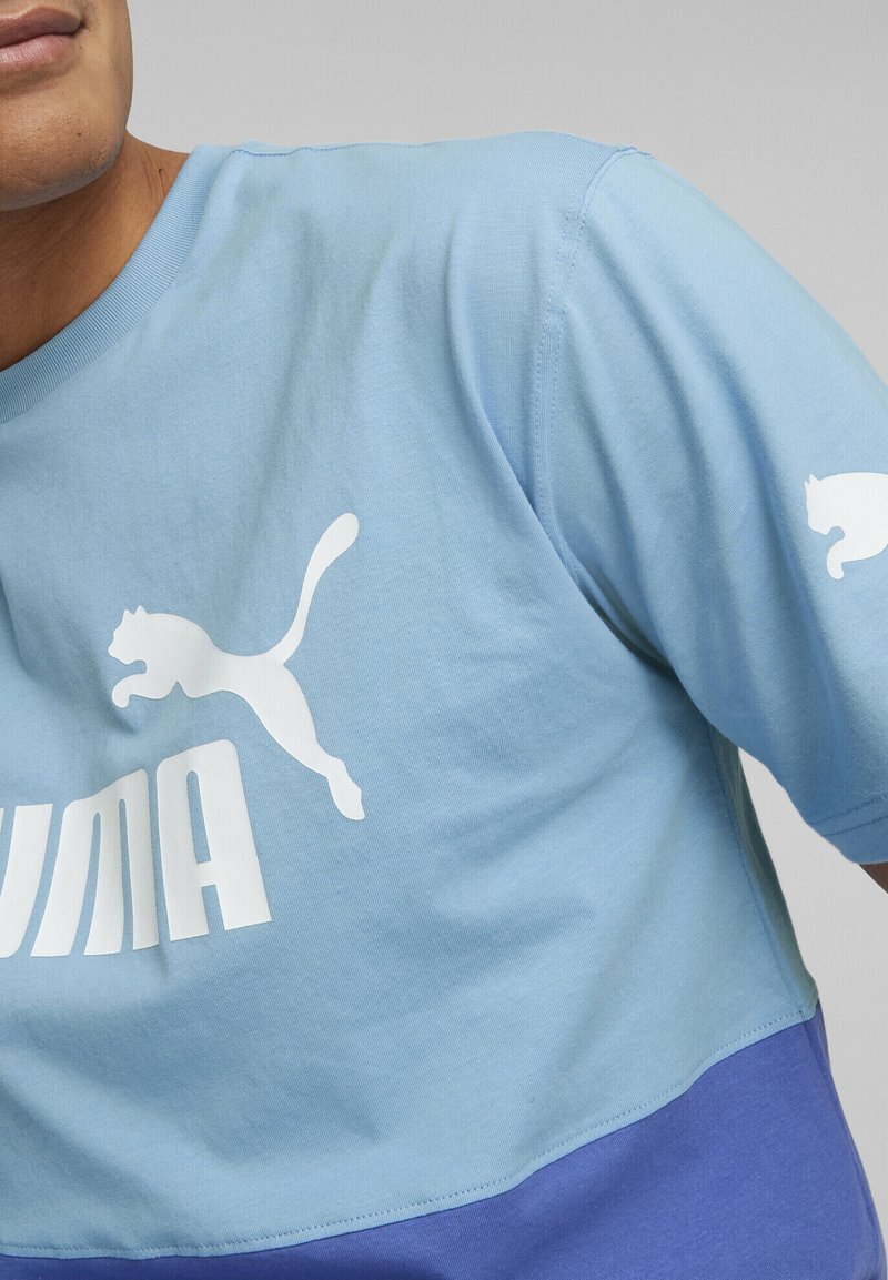 Puma POWER COLOURBLOCK - Print T-shirt - day dream/blue - Zalando