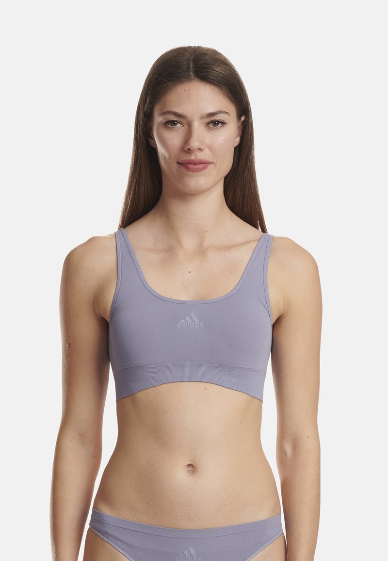 Adidas Sport Scooped Bralette Removable Cookies Bustino Graublau