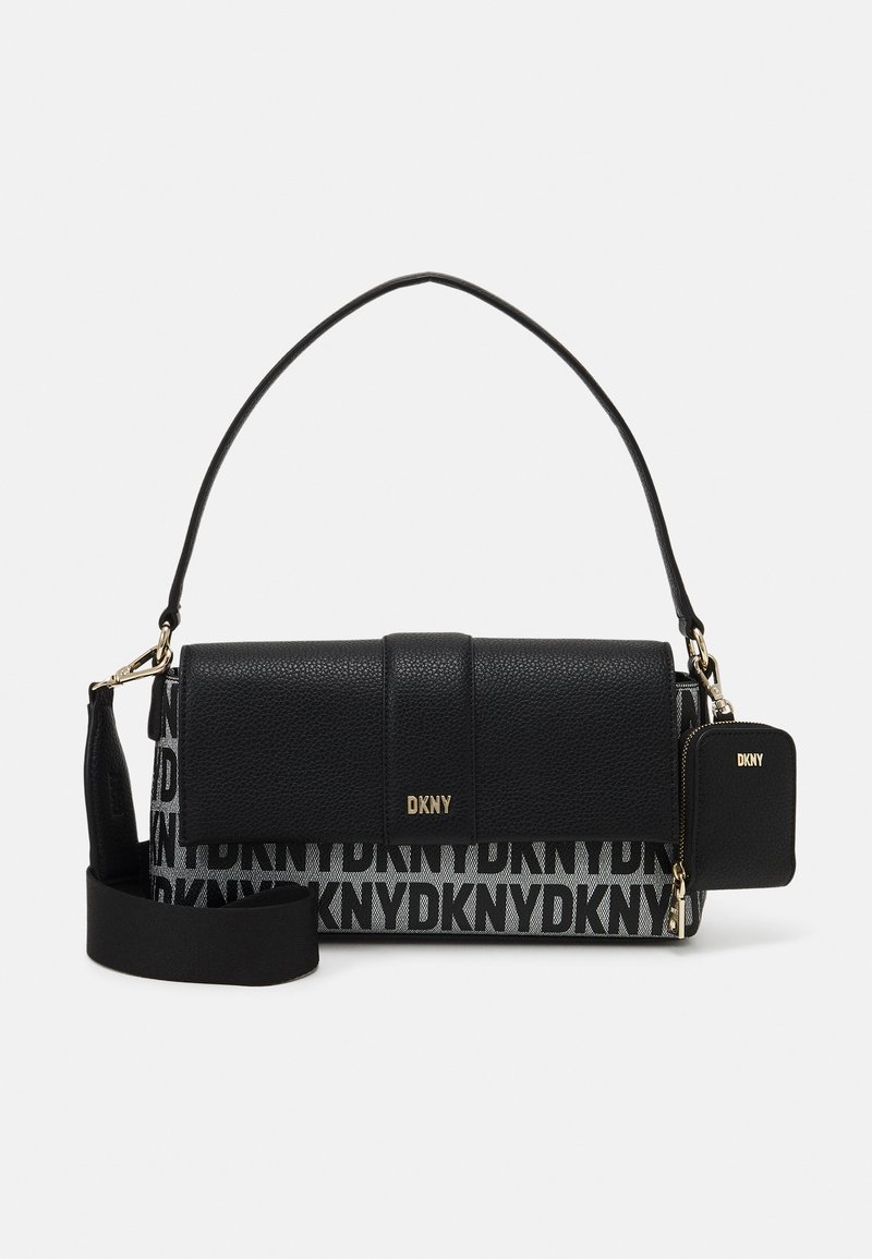 DKNY CHRISELLE FLAP DEMI CBODY - Keresztpántos táska - black/fekete - Zalando.hu