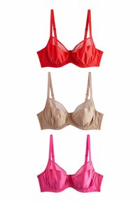 Next 3 PACK - Underwired bra - red bright pink neutral/red - Zalando