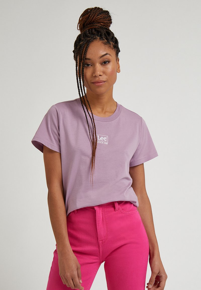 Lee SMALL LOGO - T-shirt basique - plum/rose - ZALANDO.CH