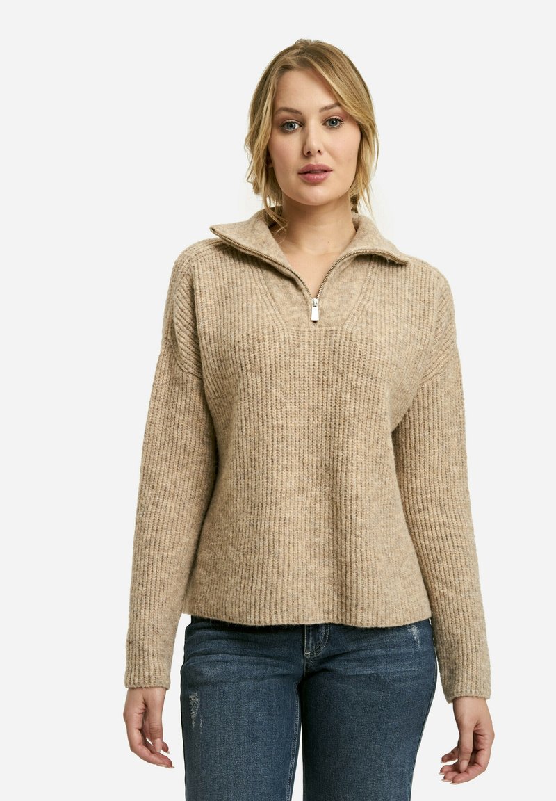 Smith&Soul TROYER - Strickpullover - stone/stein - Zalando.de