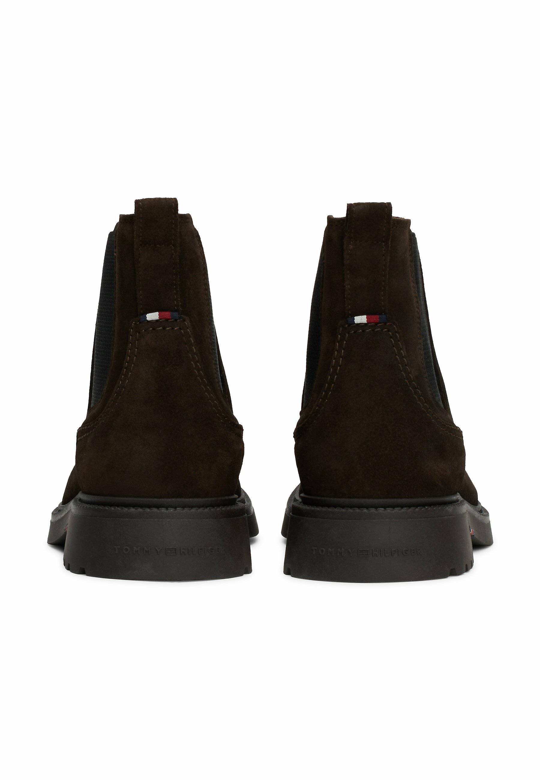 Tommy hilfiger black and brown boots store