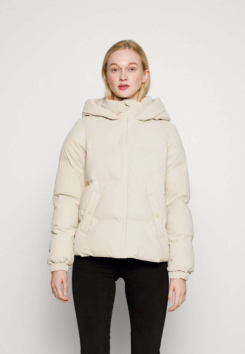Vero Moda Tall VMNOE SHORT COATED JACKET - Winterjas - oatmeal/crème ...