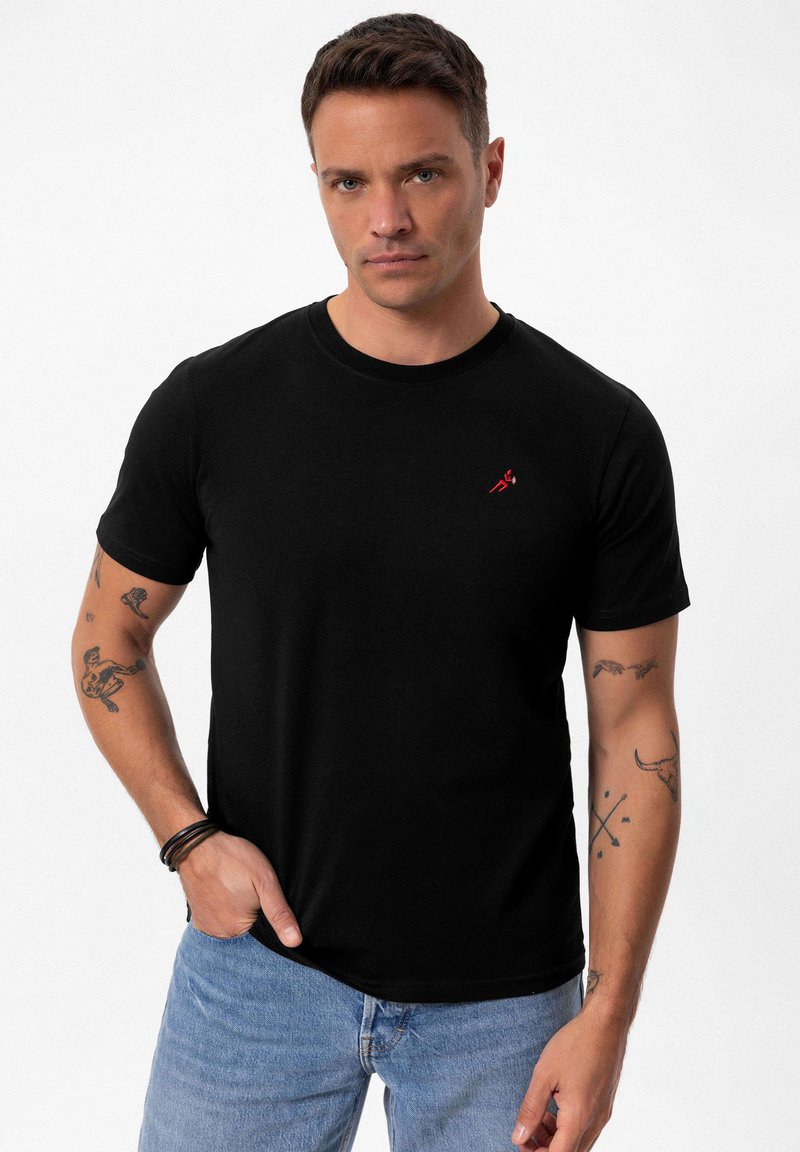 Moxx Paris SAVA - Basic T-shirt - black/anthracite - Zalando