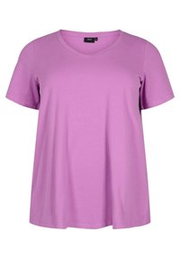 Zizzi T-paita - iris orchid/liila, meleerattu - Zalando.fi
