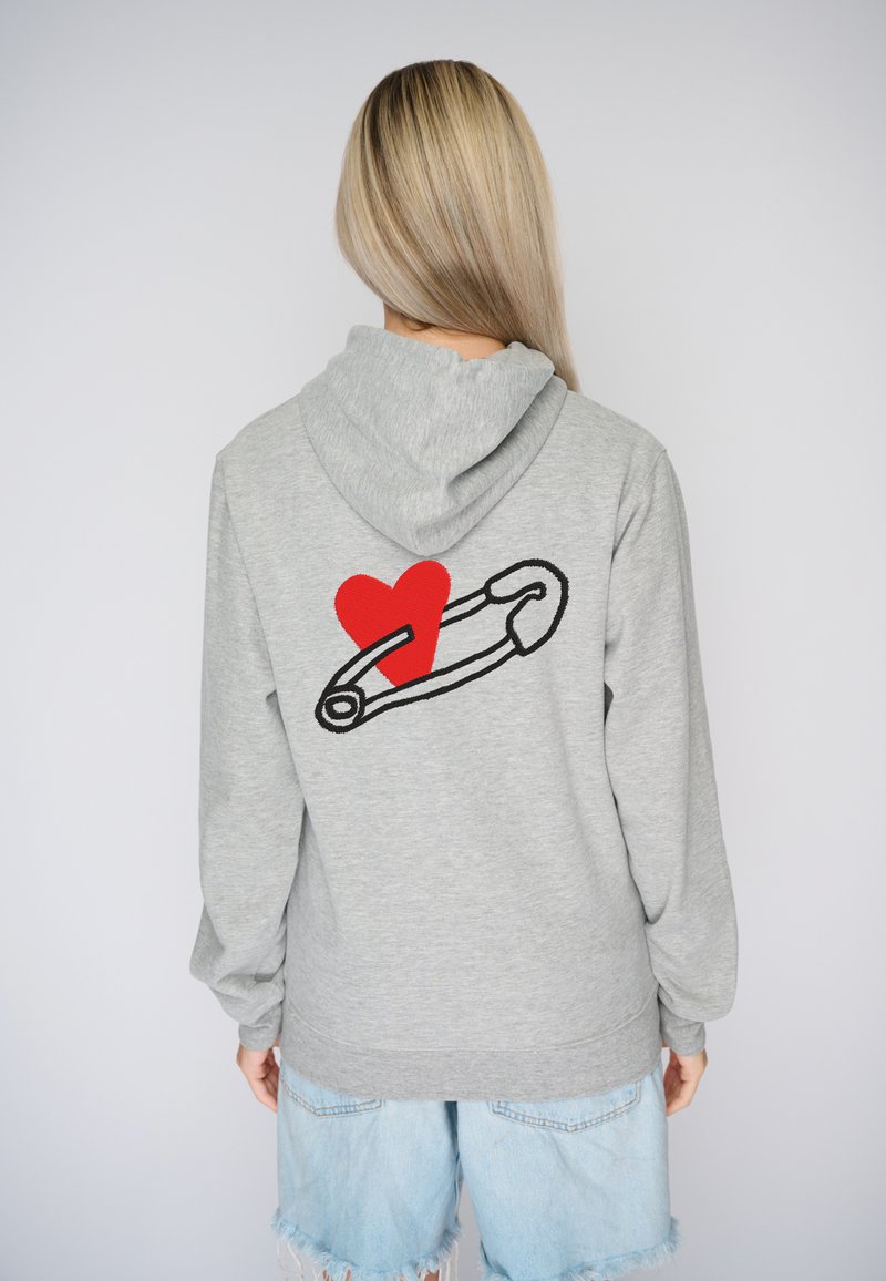 Mira Paris COEUR PINS BACK EMBROIDERY UNISEX - Kapuutsiga pusa - grey ...