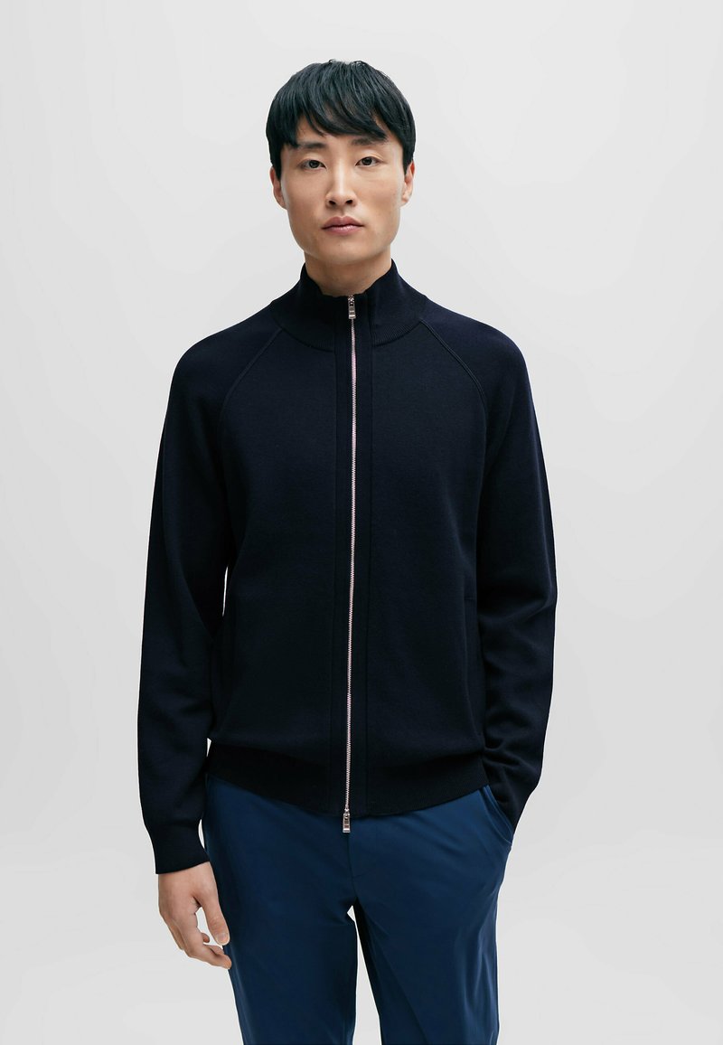 BOSS Zip-up sweatshirt - dark blue four/dark blue - Zalando.ie