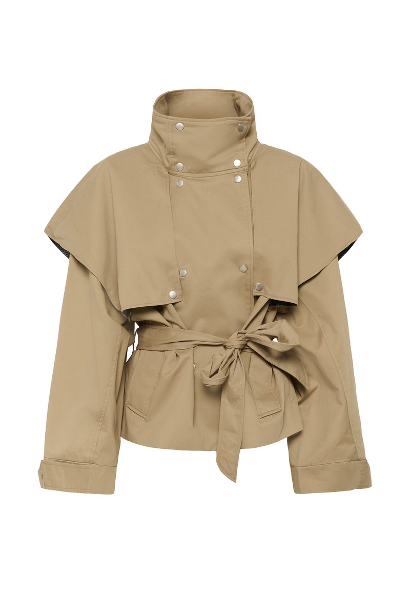 Karen by Simonsen KBDANA SHORT TRENCH - Summer jacket - chinchilla/sand ...