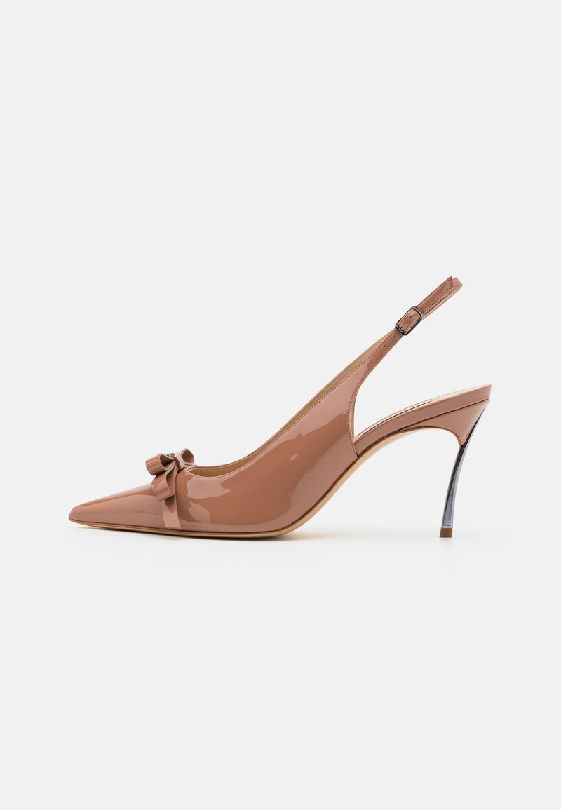 Casadei SUPERBLADE JULIET TIFFANY CHAIN - High heels - noce/beige ...