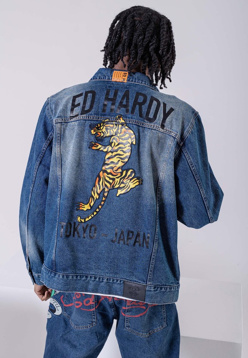 Ed Hardy TOKYO CROWL - Denim jacket - vintage blue/blue - Zalando.ie