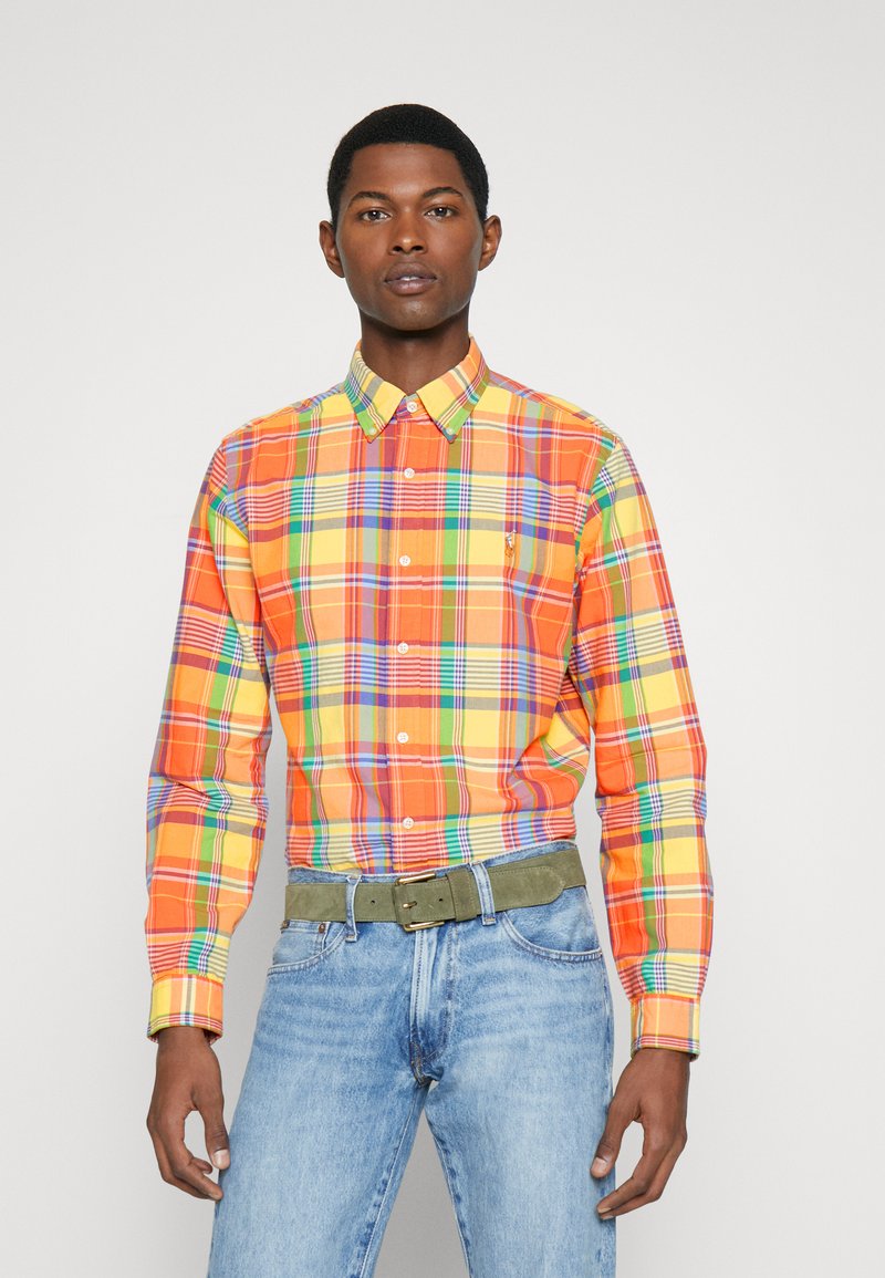 Polo Ralph Lauren LONG SLEEVE SPORT - Hemd - orange/yellow/orange ...