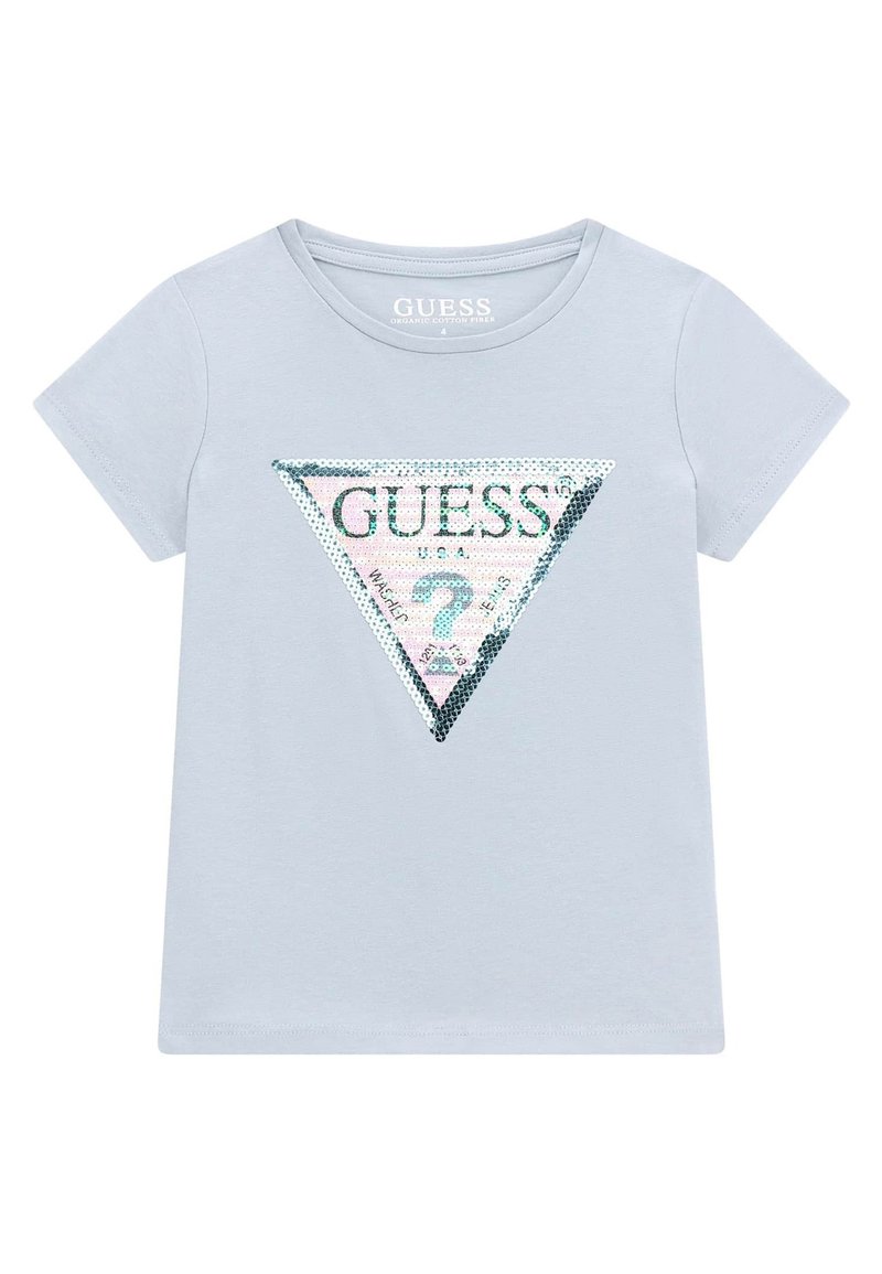 Guess Print T-shirt - himmelblau/light blue - Zalando